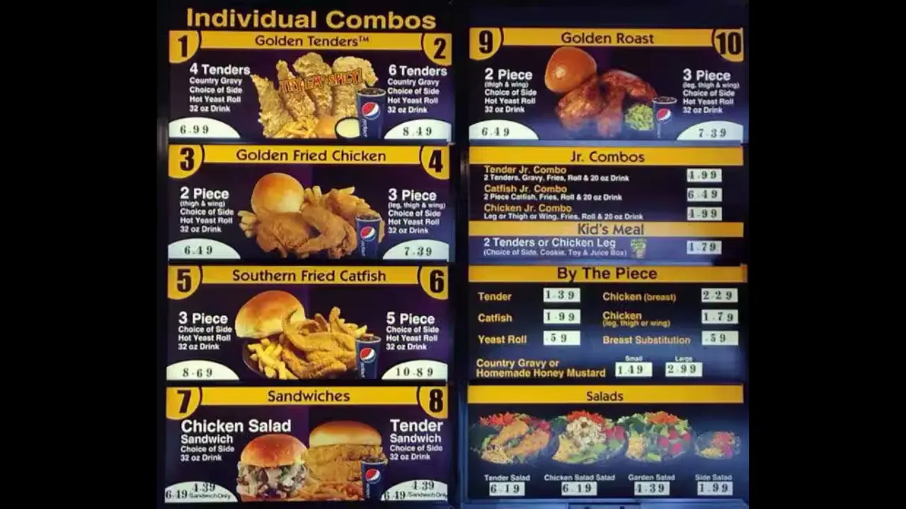 Golden Chick Menu