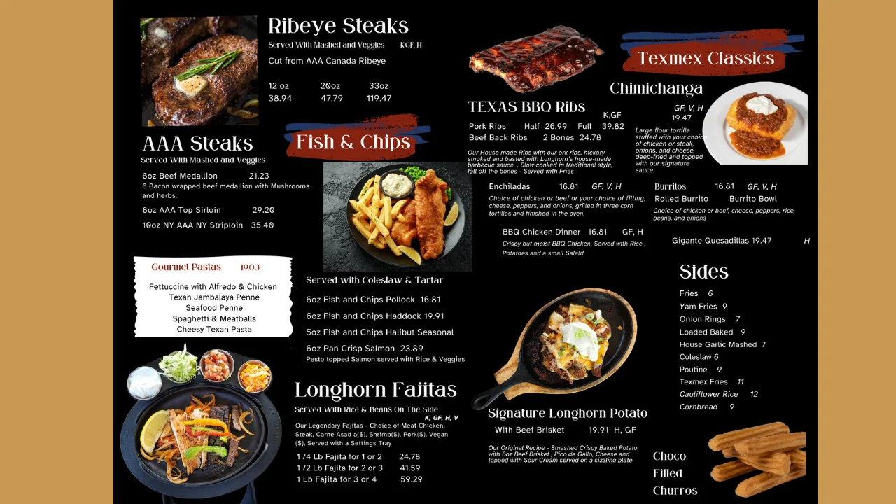 Longhorn Menu