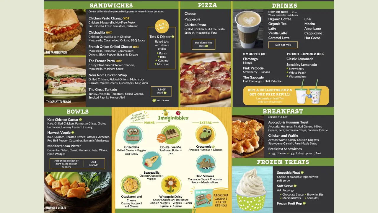 Sprouts Sandwich Menu