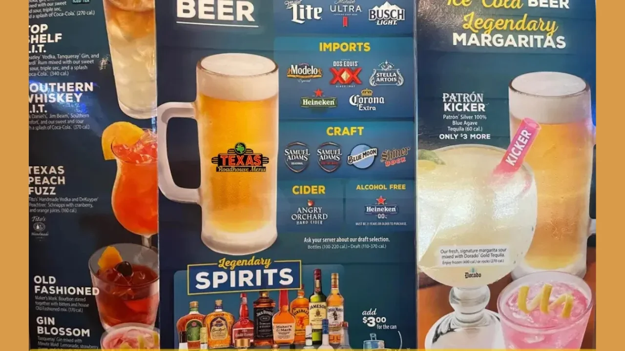 Texas Roadhouse Alcohol Menu